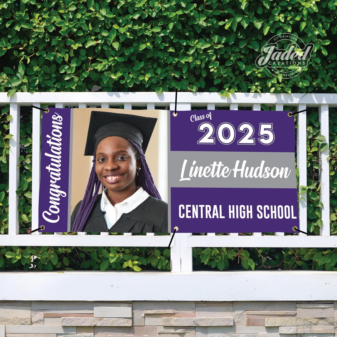 Custom Graduation Vinyl Banner Printed Your Custom Text/design Indoor ...