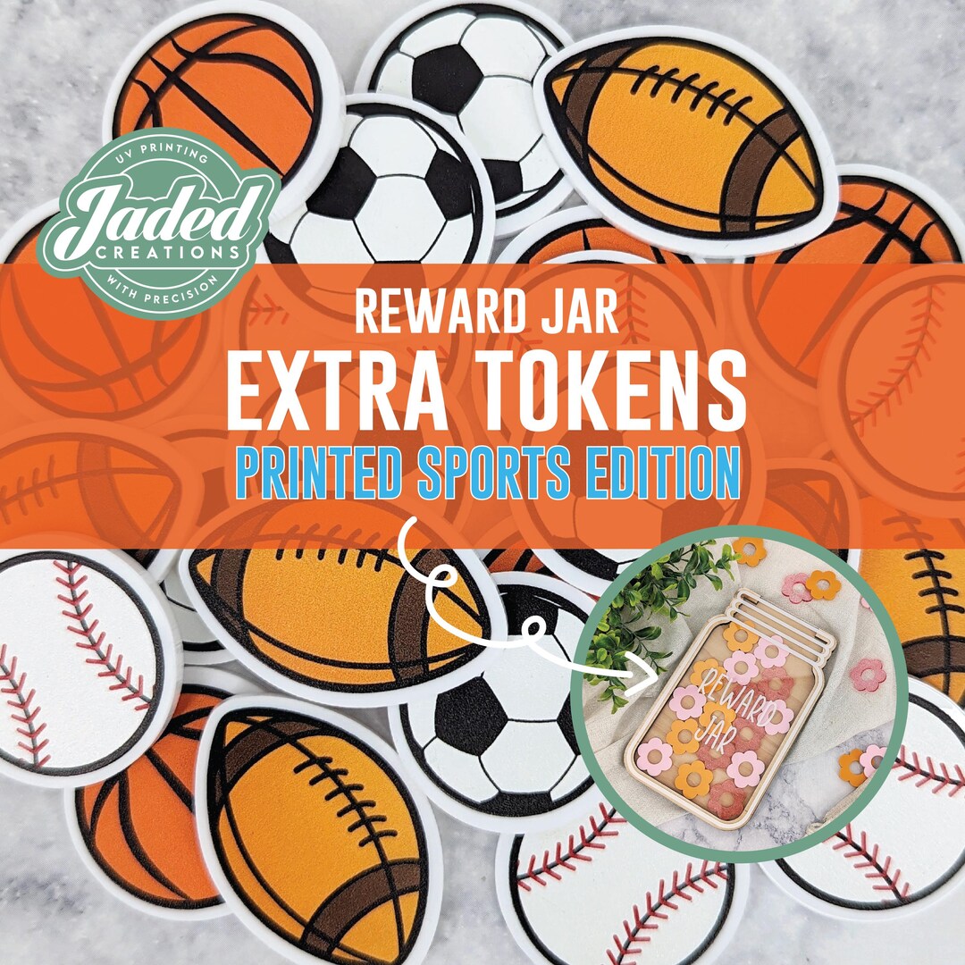 Custom Reward Jar Extra Tokens Sports Classroom Teacher Star Jar Chore ...