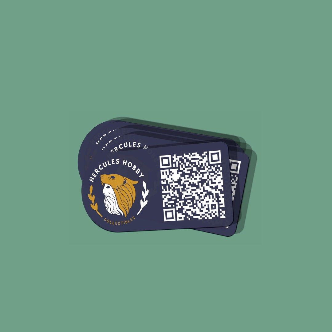 Custom QR Code Logo Stickers Vinyl Printed Contour Company Brand ...