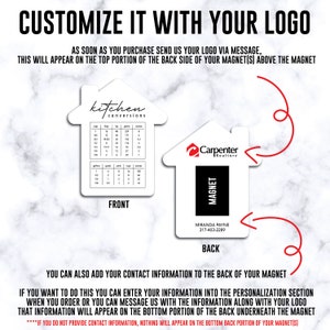 Kitchen Conversion Magnet Realtor Logo Fridge Magnet Client Gifts for ...