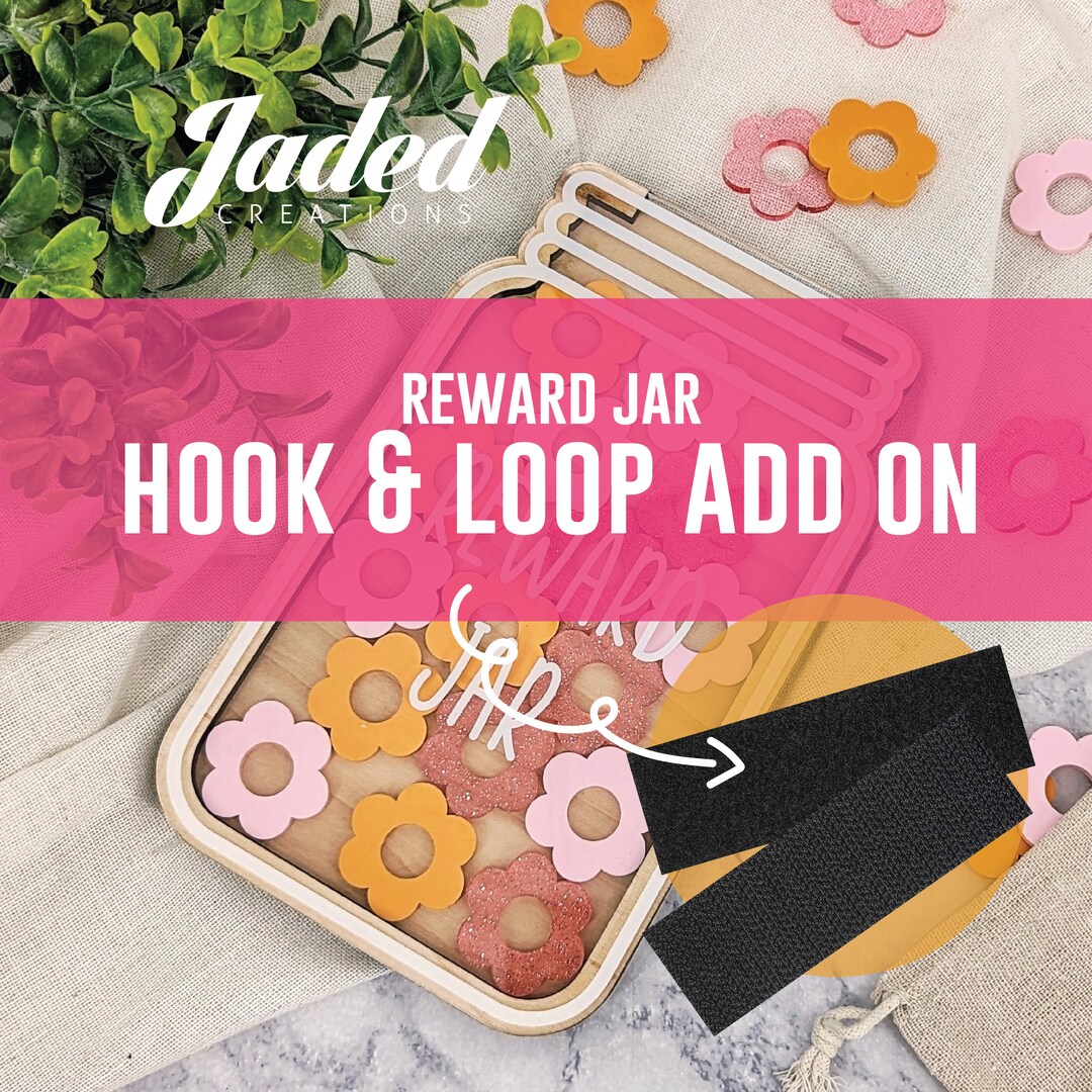 Custom Reward Jar Hook & Loop Tape Add on Classroom Teacher Star Jar ...