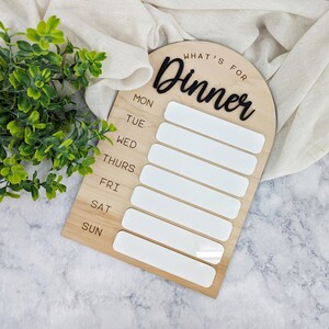 Weekly Meal Planner Dry Erase Sign Fridge Magnet Arch Sign Housewarming ...