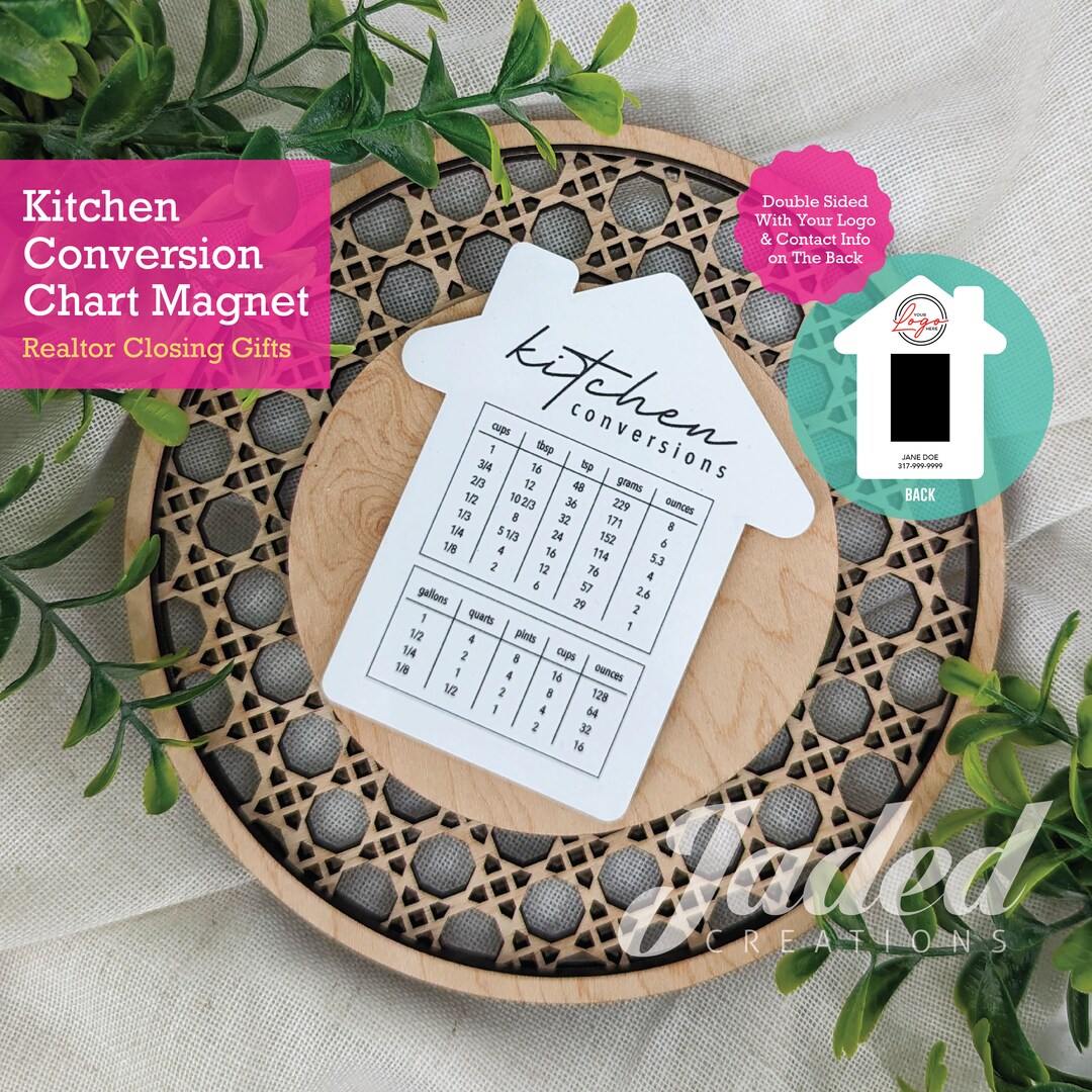 Kitchen Conversion Magnet Realtor Logo Fridge Magnet Client Gifts for ...