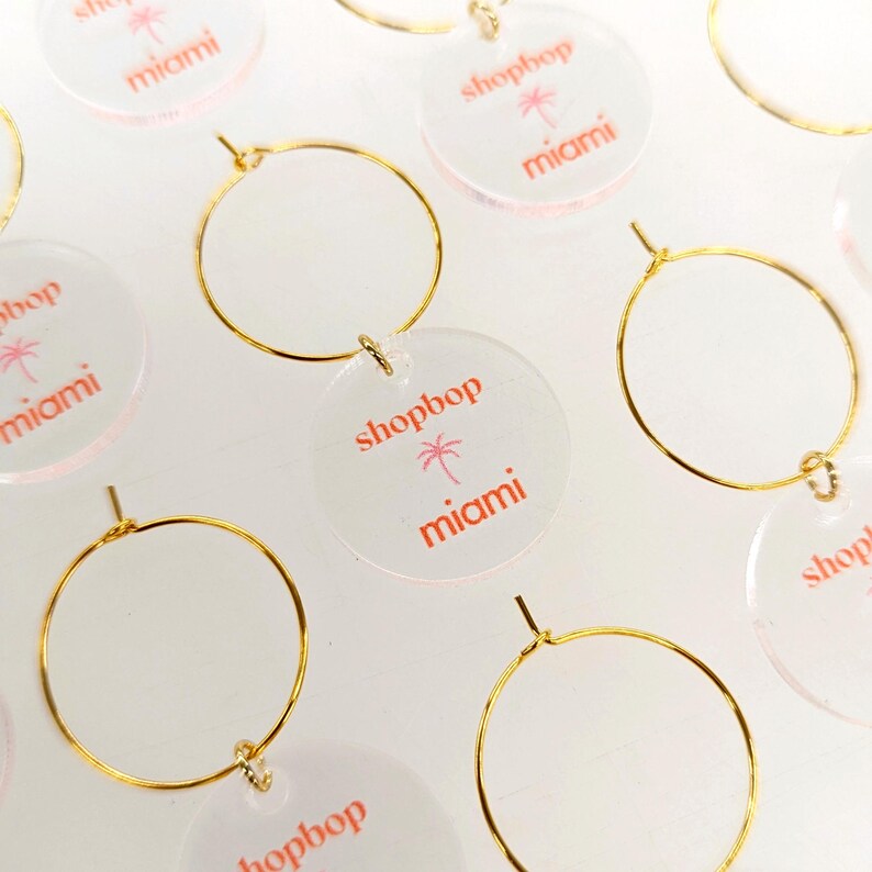 Custom Logo Wine Charms: Personalized Acrylic Drink Markers, Corporate ...
