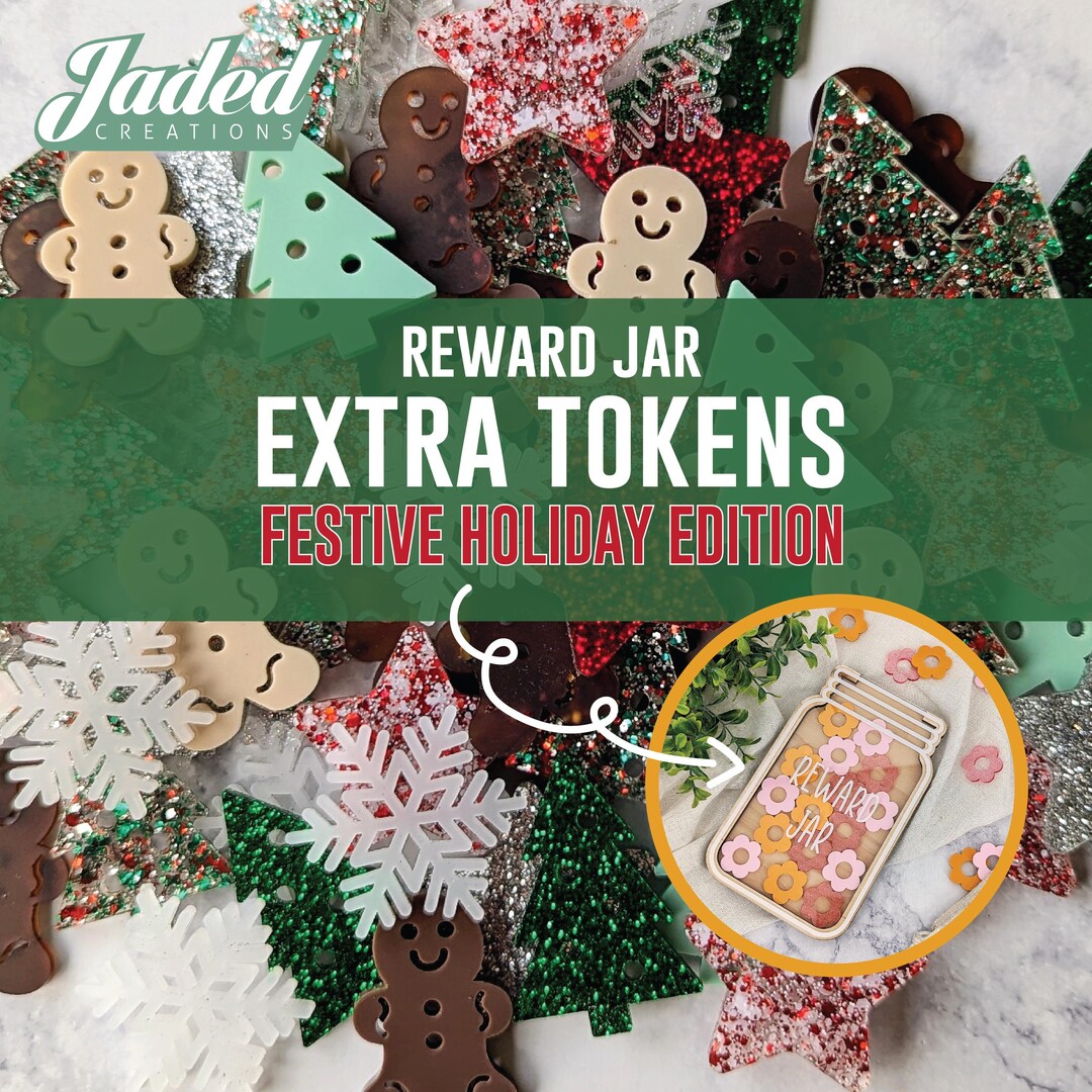 Holiday Tokens for Reward Jars Christmas Star Jar Chore Chart Gifts for ...