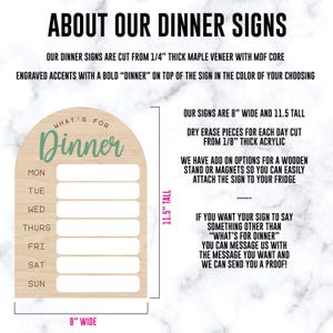 Weekly Meal Planner Dry Erase Sign Fridge Magnet Arch Sign Housewarming ...