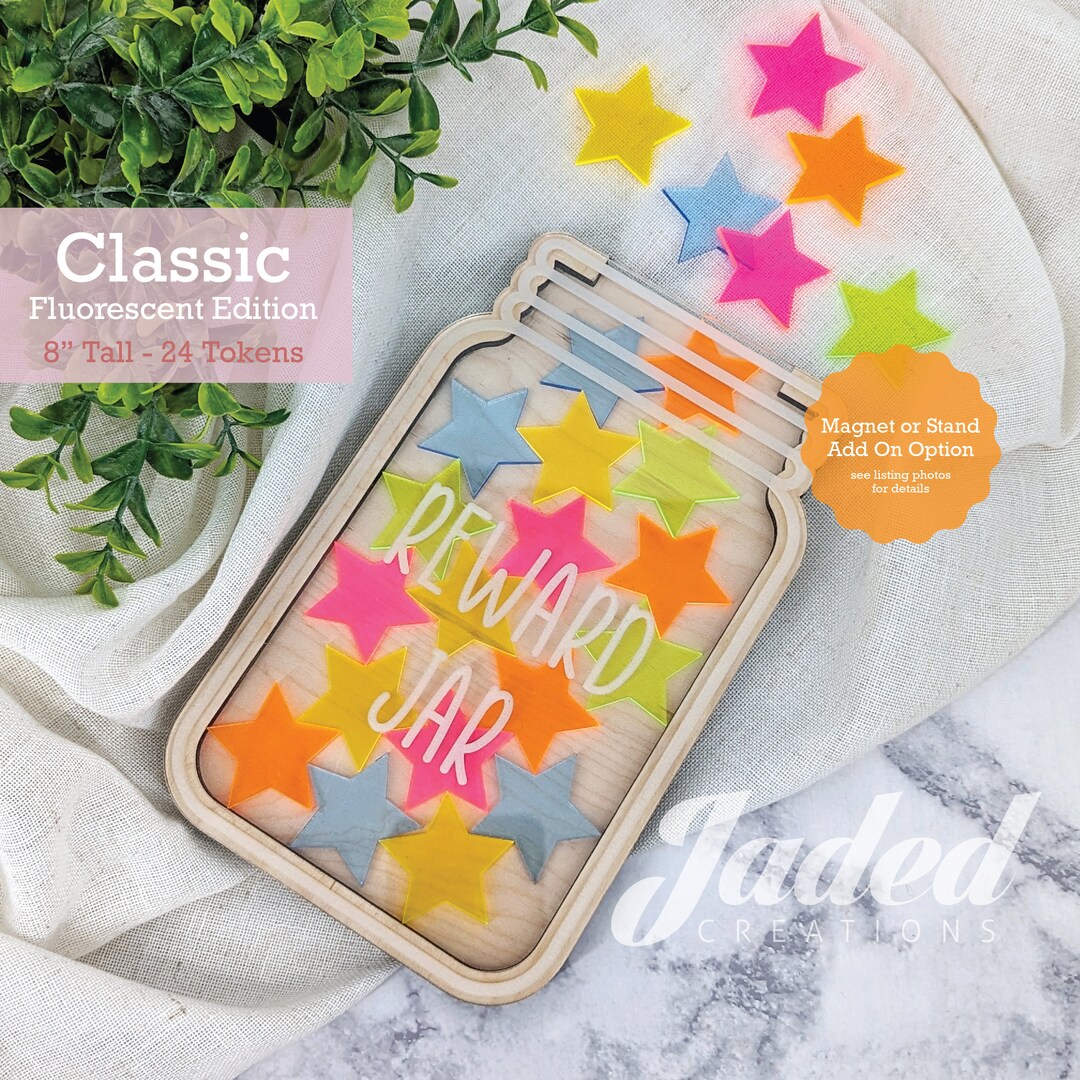 Custom Reward Jar With Tokens Classroom Teacher Chore Chart Gifts for ...