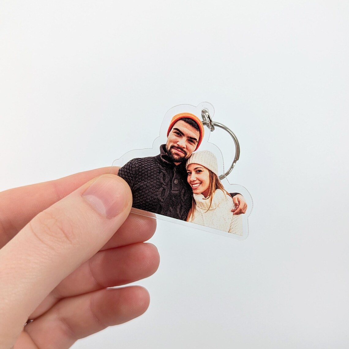 Custom Photo Keychain: Double-sided Acrylic Personalized Portrait - Etsy
