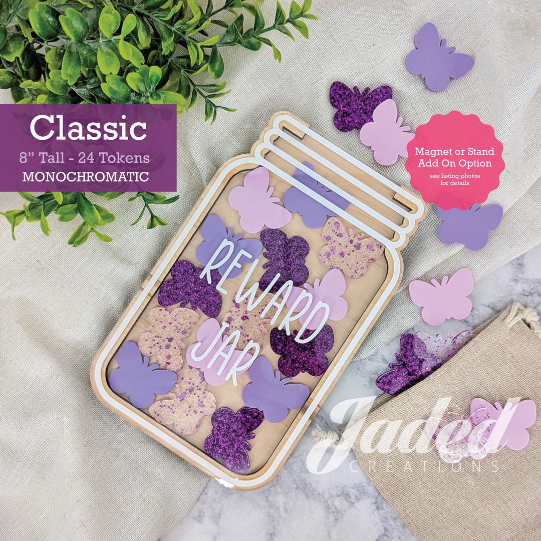 Custom Reward Jar With Tokens Monochromatic Classroom Teacher Star Jar ...