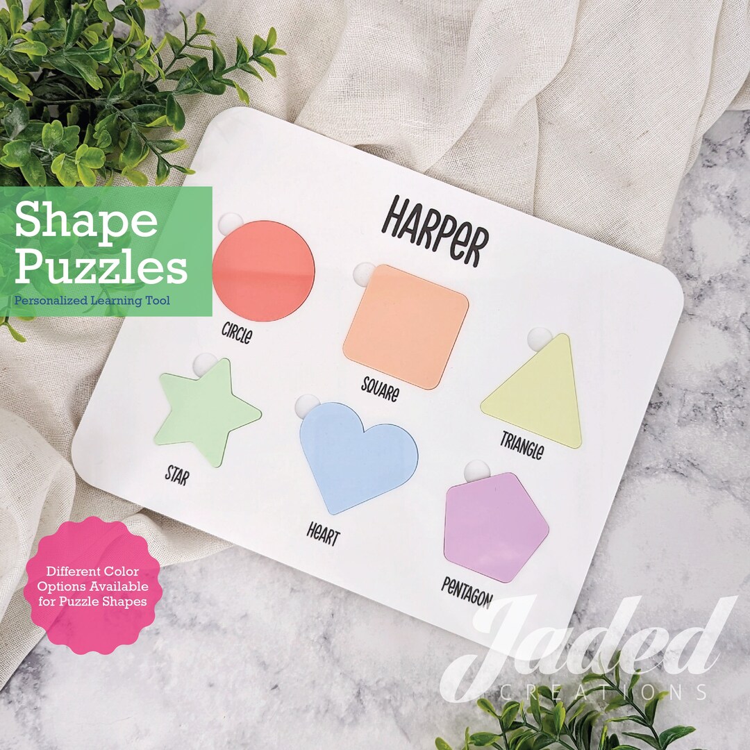 Custom Shape Puzzle for Kids Learning Acrylic Puzzle Montessori Baby ...