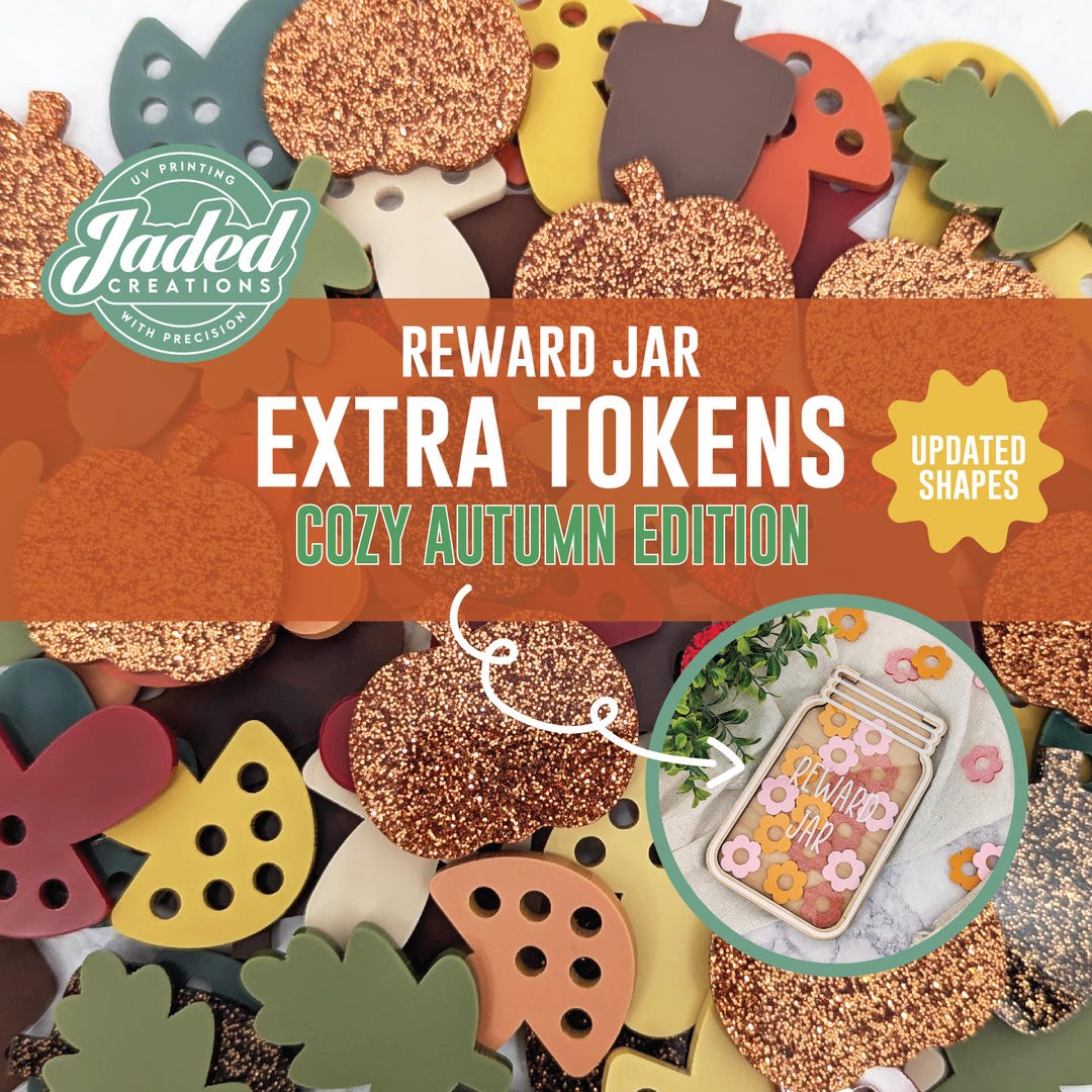 Custom Reward Jar Extra Tokens Autumn Fall Classroom Teacher Star Jar ...