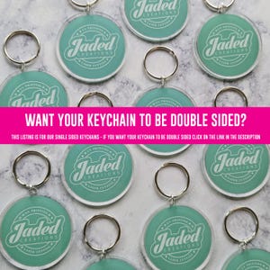 Custom Logo Keychains Printed Acrylic Keyring Company Brand Merch ...