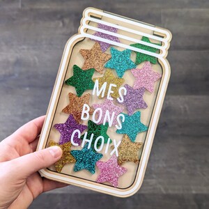 Custom Reward Jar and Tokens Rainbow Classroom Teacher Star Jar Chore ...