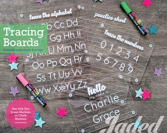 Cursive Tracing Boards, Cursive Name Tracing Board, Writing Practice ...