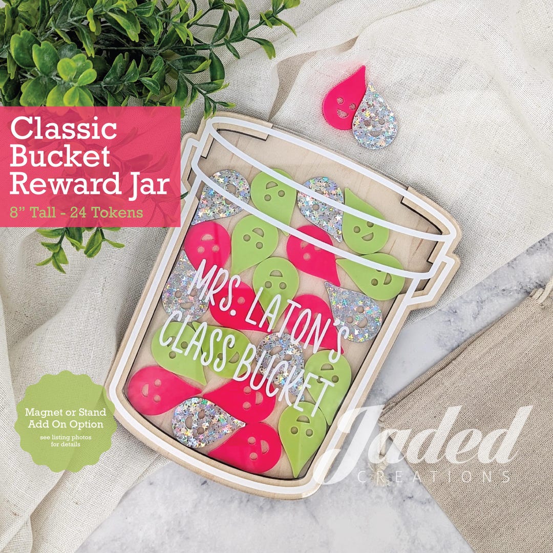 Custom Reward Jar With Tokens Classroom Teacher Star Jar Whiteboard ...