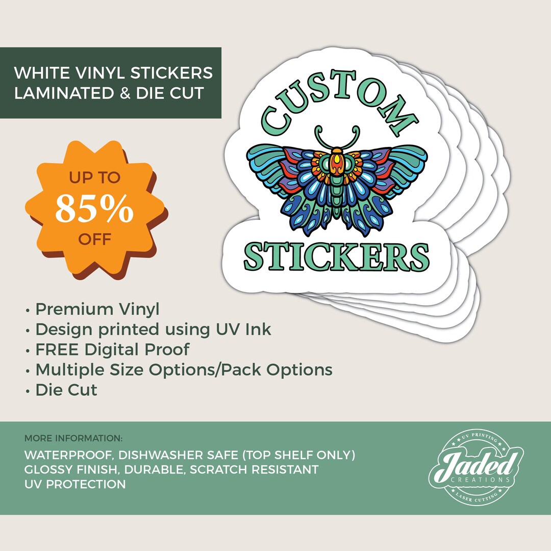 Die Cut Logo Stickers Vinyl Printed Company Brand Merch Giveaways ...