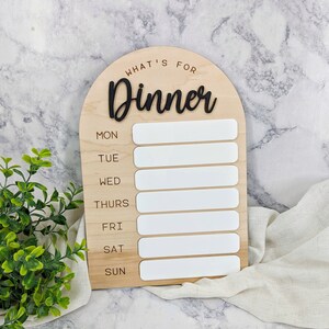 Weekly Meal Planner Dry Erase Sign Fridge Magnet Arch Sign Housewarming ...