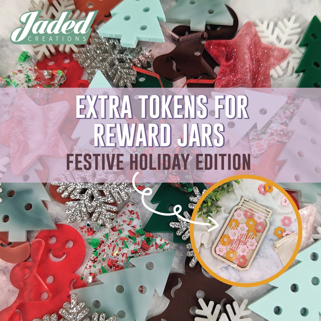 Holiday Tokens for Reward Jars Christmas Star Jar Chore Chart Gifts for ...