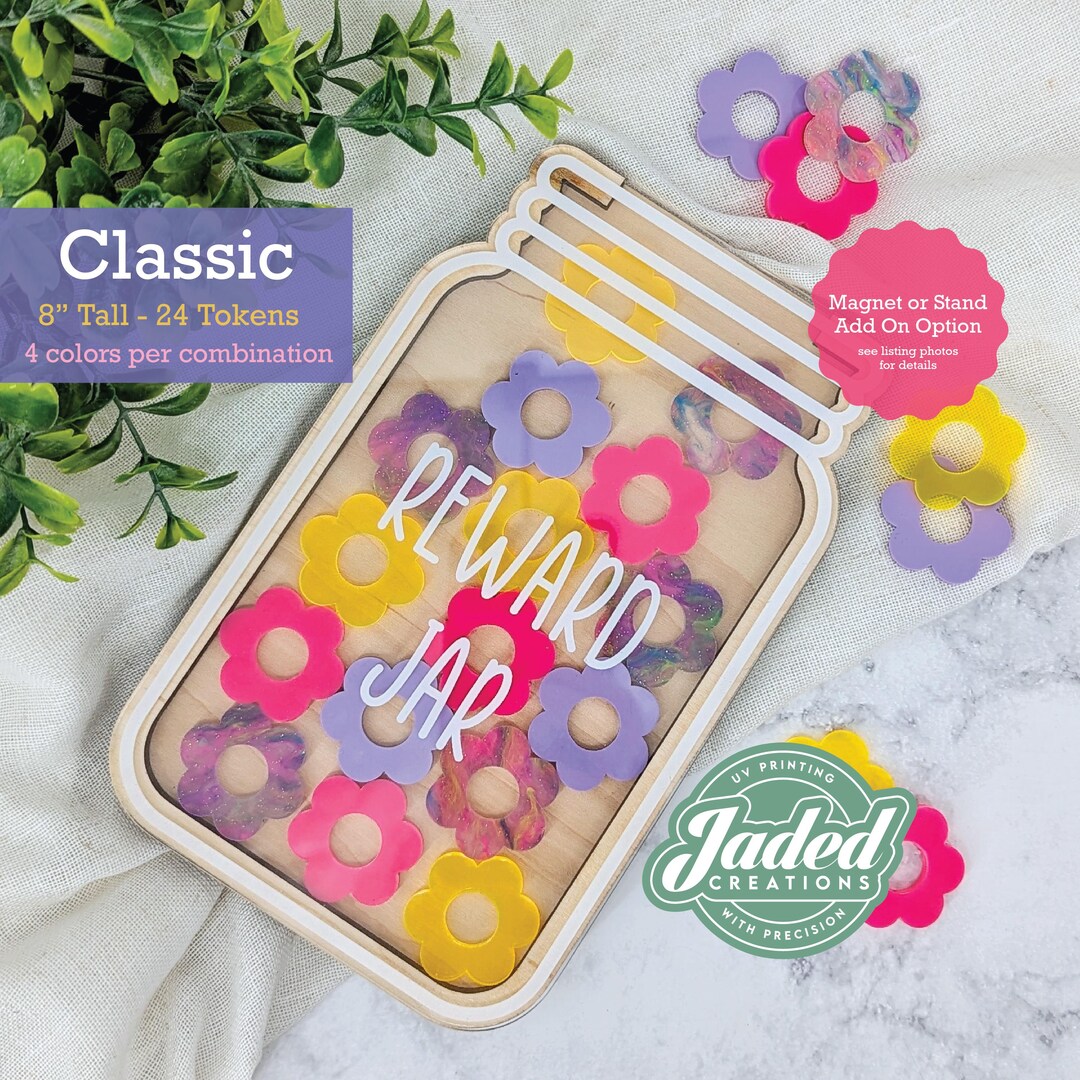 Custom Reward Jar With Tokens Classroom Teacher Star Jar Chore Chart ...