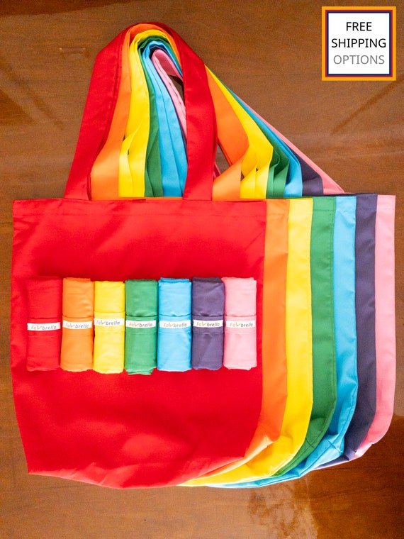 Rainbow Colors Theme Series Foldable Bags Set of 7 - Etsy
