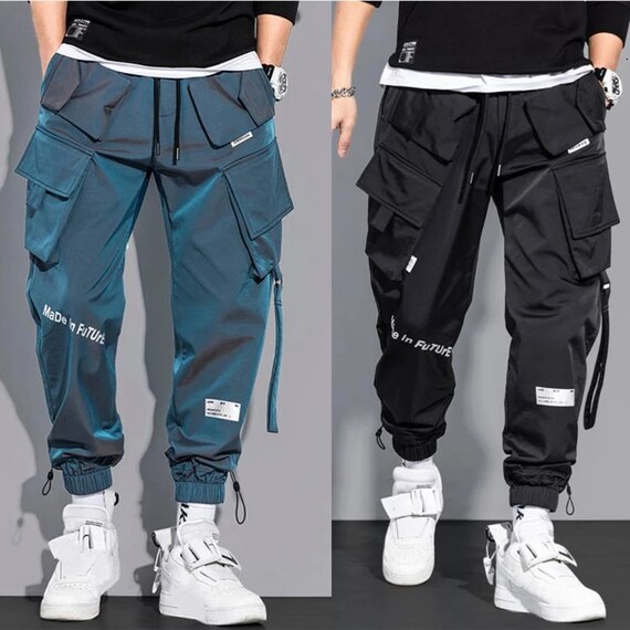 Mens Cargo Pants Hip Hop Multi Pocket Trousers Trendy Etsy