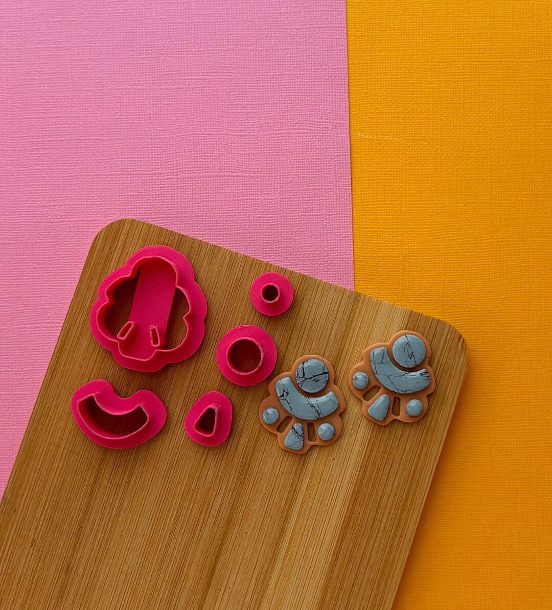 Layered Polymer Clay Cutter Set Unique Clay Cutters Funky Organic Sharp ...