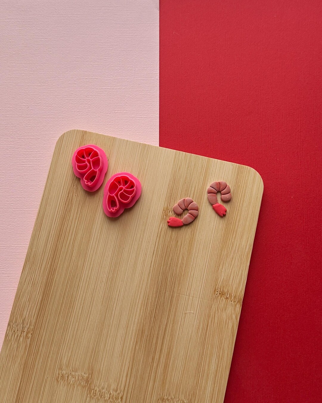 Shrimp Clay Cutter Mirrored Set | Polymer Clay Shapes | Summer | Beachy ...