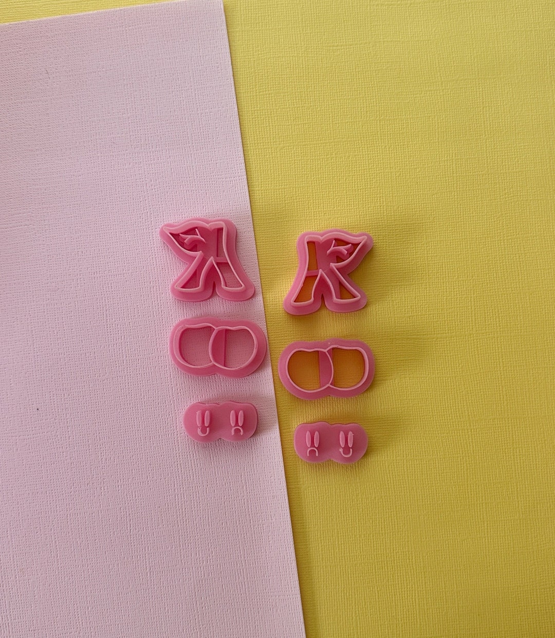 Happy and Sad Cherry Clay Cutter Mirrored Set Unique Polymer Clay Tools ...