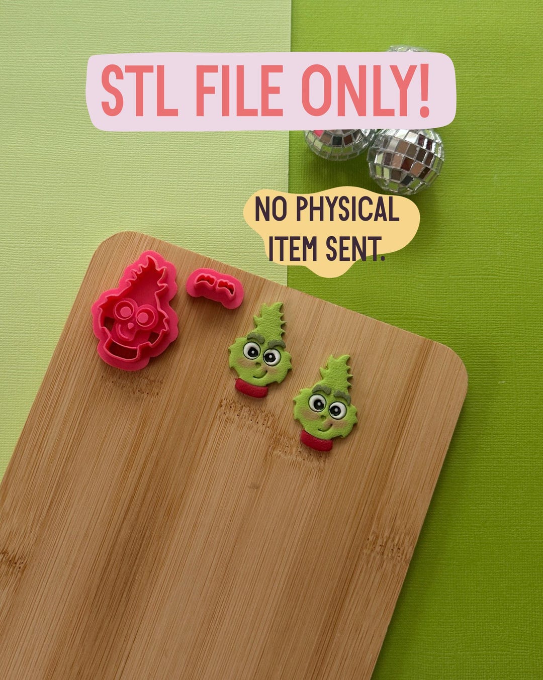 Happy Grinch Clay Cutter STL ONLY | Digital Download - Etsy