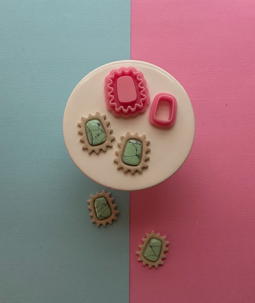 Squiggly Bezel Layered Polymer Clay Cutter Set | Unique Clay Cutters ...