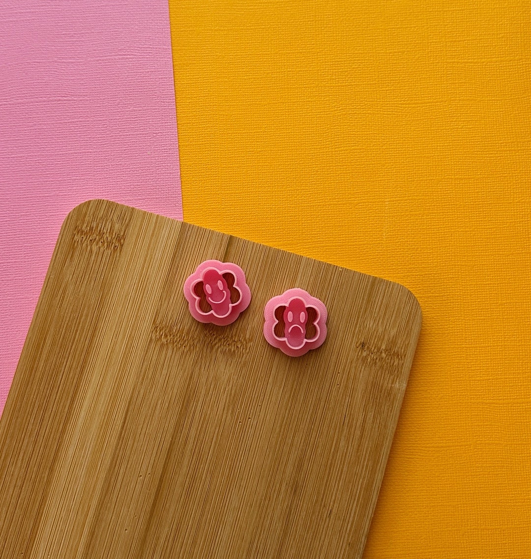 Happy/ Sad Flower Clay Cutter Polymer Clay Cutter Floral Spring - Etsy