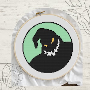 Spooky Boogeyman Cross Stitch Pattern, Halloween Monster Stitch ...