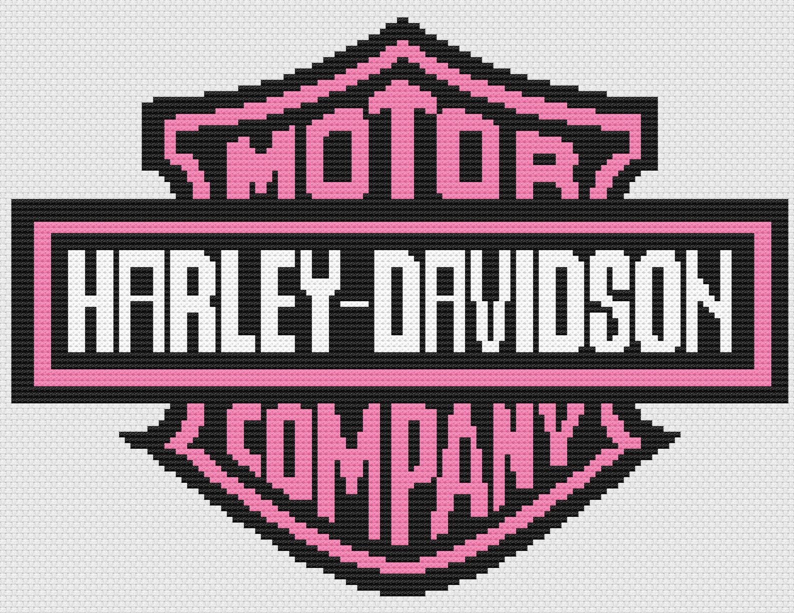 Cross Stitch Pattern Harley Davidson Bar and Shield, Counted Cross ... Cross Stitch Pattern Harley Davidson Bar and Shield, Counted Cross ...