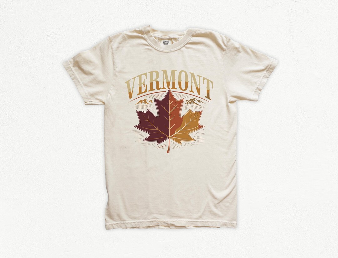 Vermont Shirt, Maple Leaf Design, Comfort Colors T-shirt, Hoodie ...
