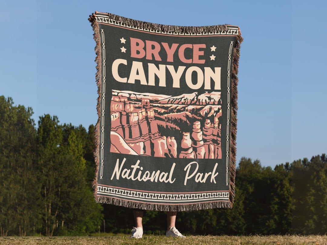 Bryce Canyon National Park Woven Blanket With Fringes – Utah Cotton ...