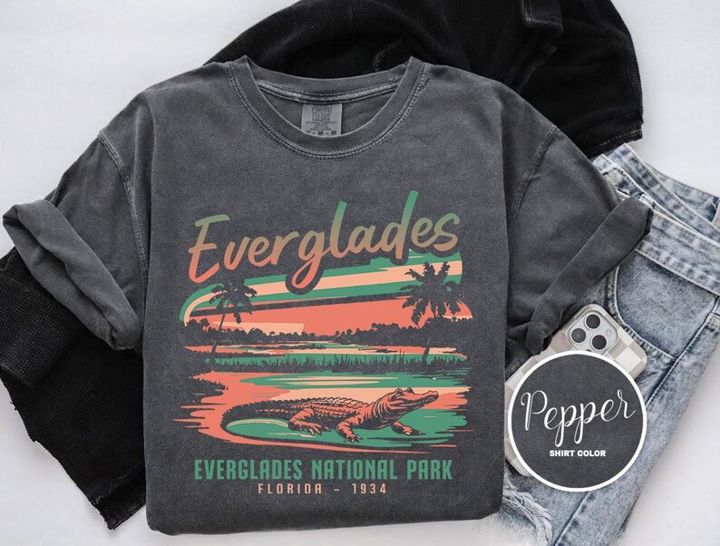 Everglades National Park Shirt, Alligator Florida, Comfort Colors T ...