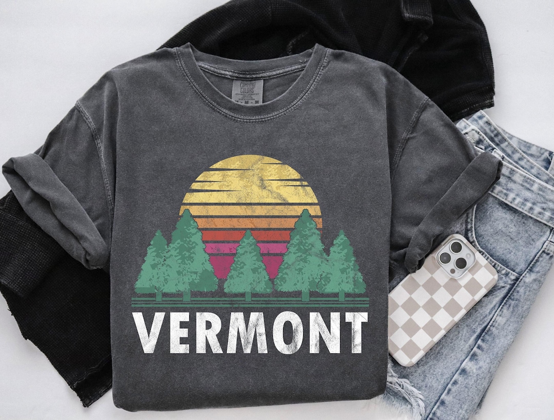 Vermont Shirt, Vermont Trees Comfort Colors T-shirt, Hoodie, Sweatshirt ...