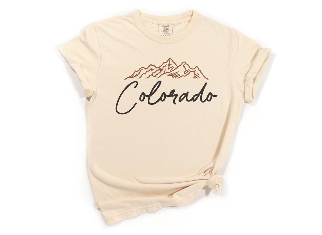 Colorado Shirt, Mountain Design, Minimalist Style, Comfort Colors T ...