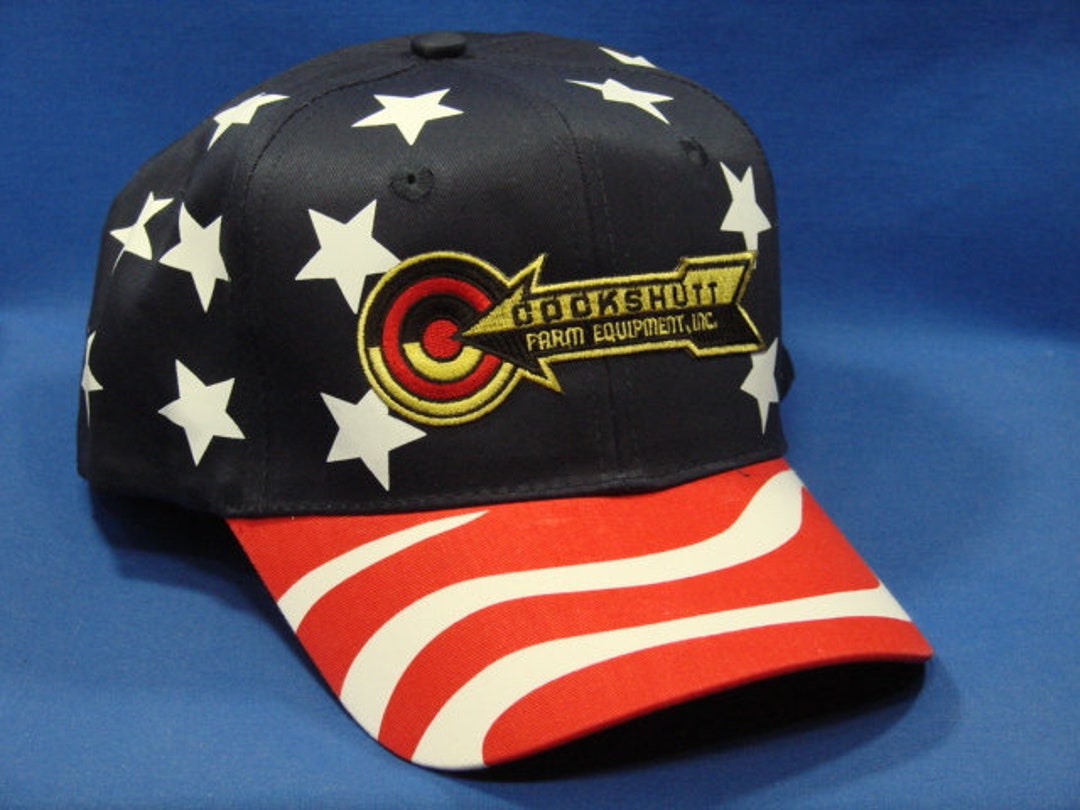 Cockshutt Tractor Logo Stars & Stripes High Crown Trucker Hat Snapback ...