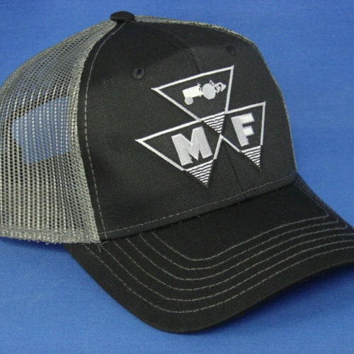 Massey Ferguson Logo Hat Black With Flag Mesh Back - Etsy