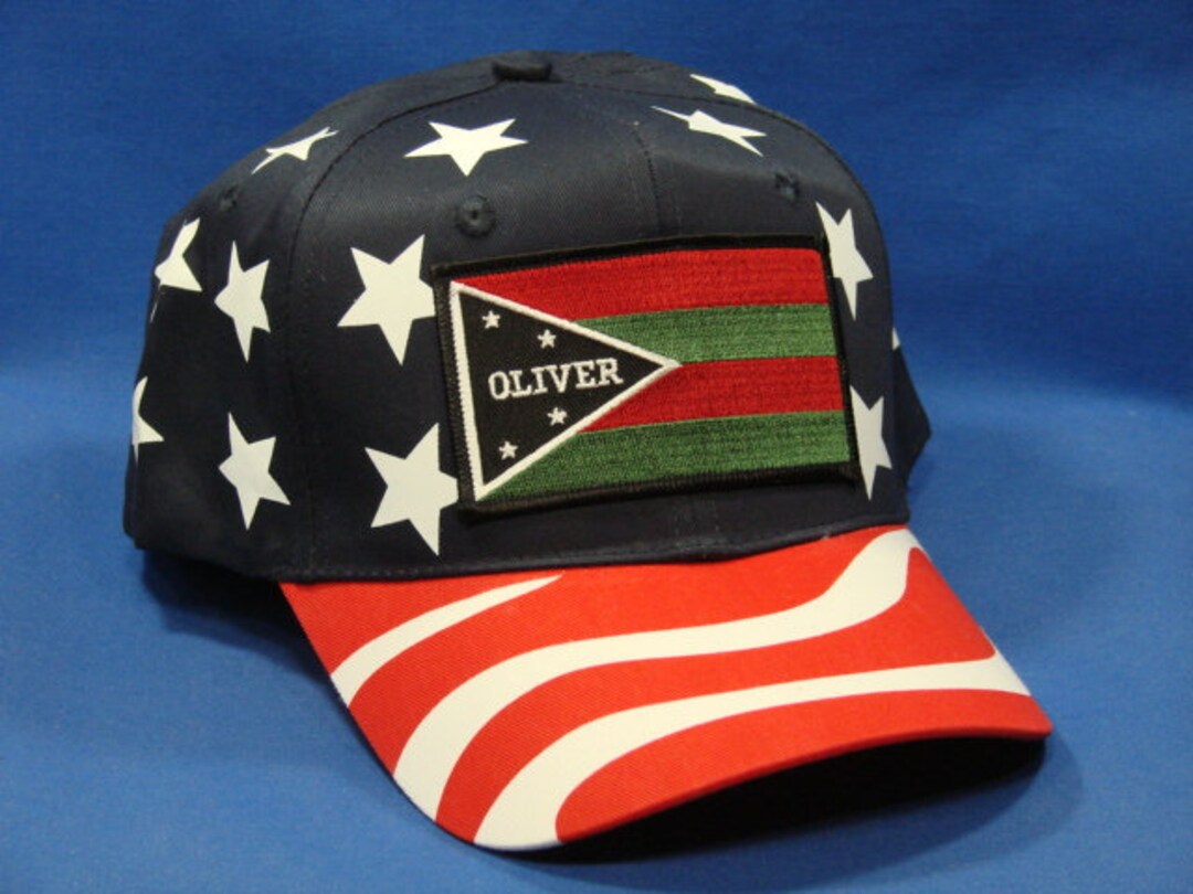 Oliver Tractor Flag Logo Stars & Stripes High Crown Trucker Hat ...