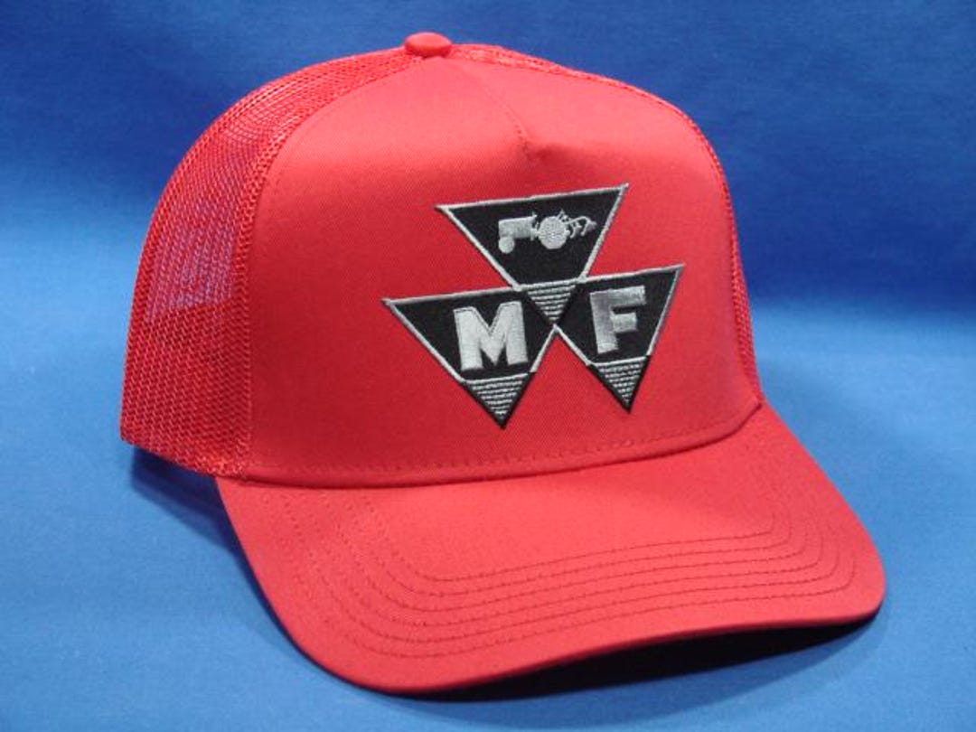 Massey Ferguson Tractor Logo on A Red Mesh Trucker Hat Snapback - Etsy