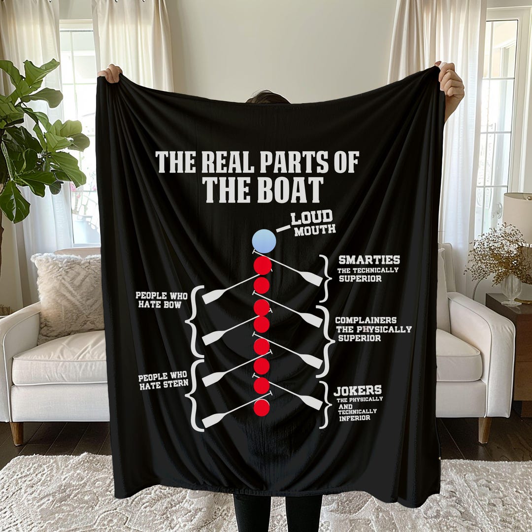 Funny Rowing Blanket - Gift for Rower - Crew Team Throw - Coxswain ...