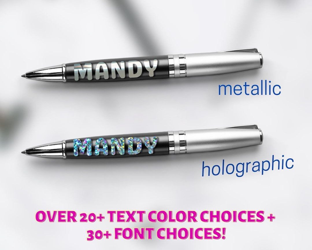 Pen Name Vinyl Decal | Name Decal for Mechanical Pencil, Ink Pen | Name ...