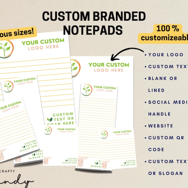 Custom Logo Notepad - Etsy