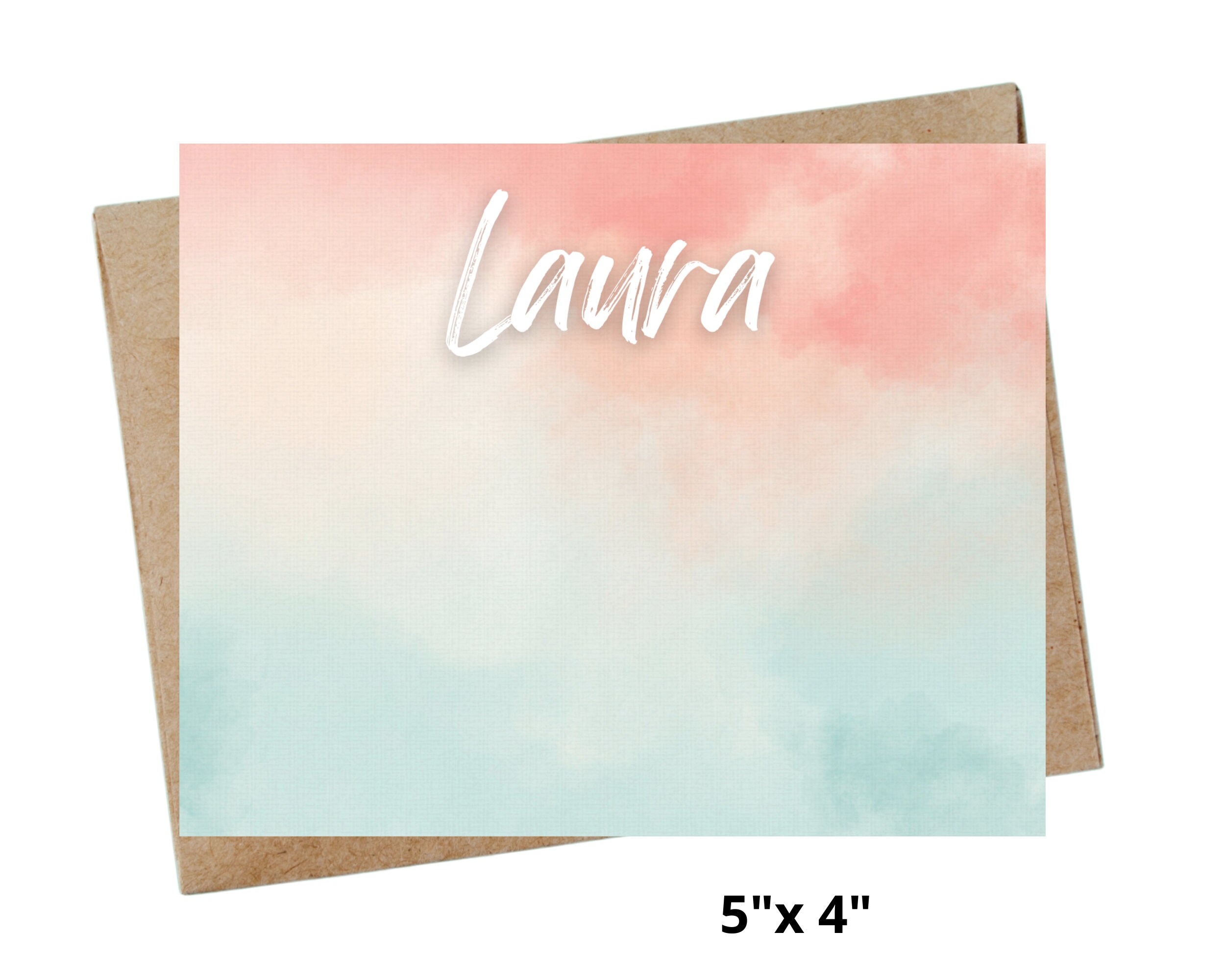 PASTEL Rainbow Gradient Personalized Stationery Set | Personalized ...