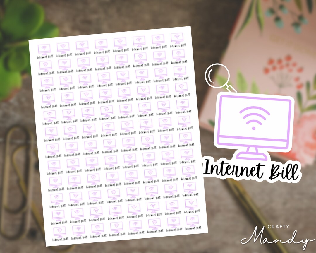 Internet Due Mini Planner Sticker | Kiss-cut Sticker Sheets, Custom ...