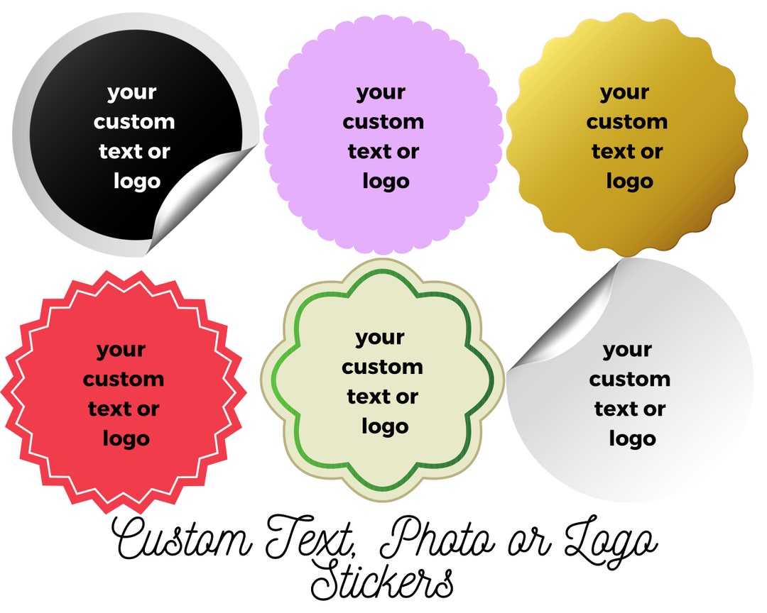 Custom Logo Stickers - Custom Text Stickers - Photo Stickers - Brand ...