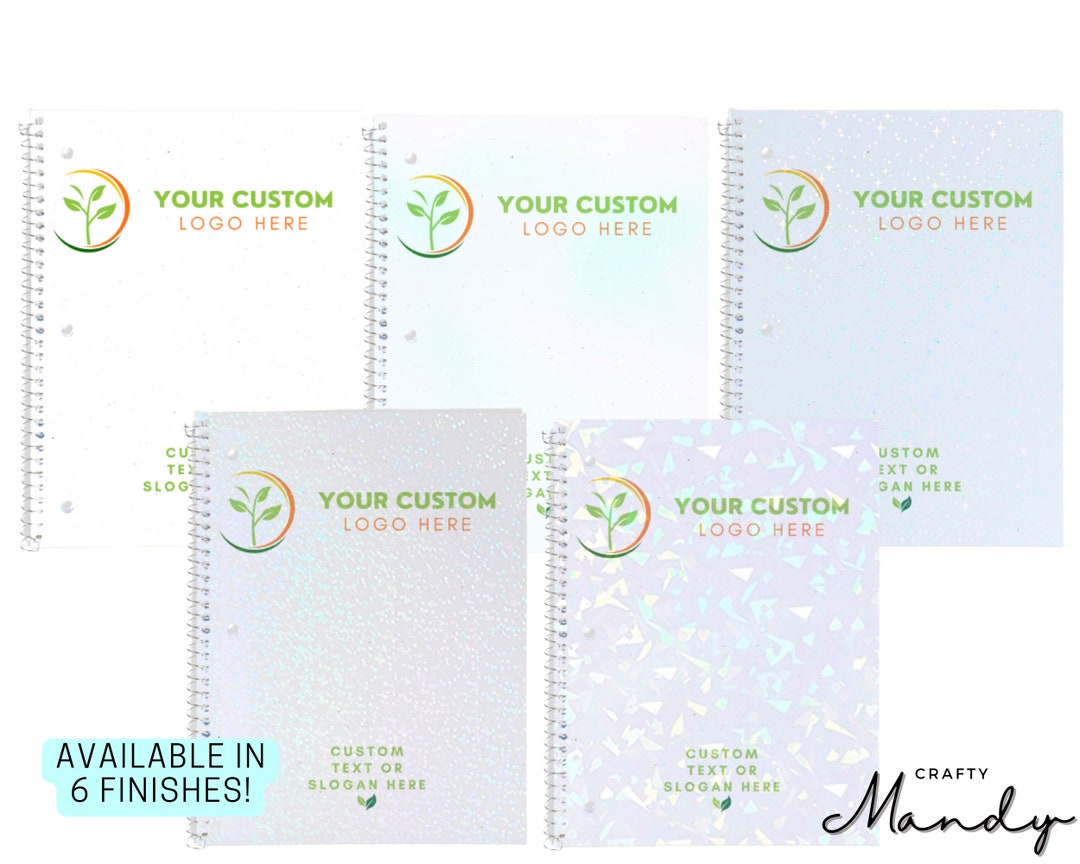 Custom Branded Lined Notebook, Spiral Notebook, Logo Notebook, Branded ...