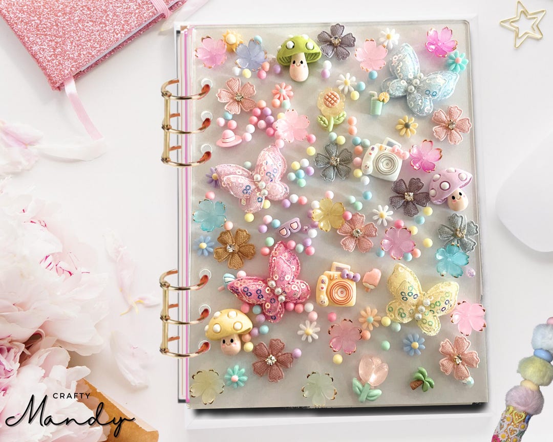 Charmed Summer Acrylic Binder Set – Pastel Kawaii Stationery With 2D ...